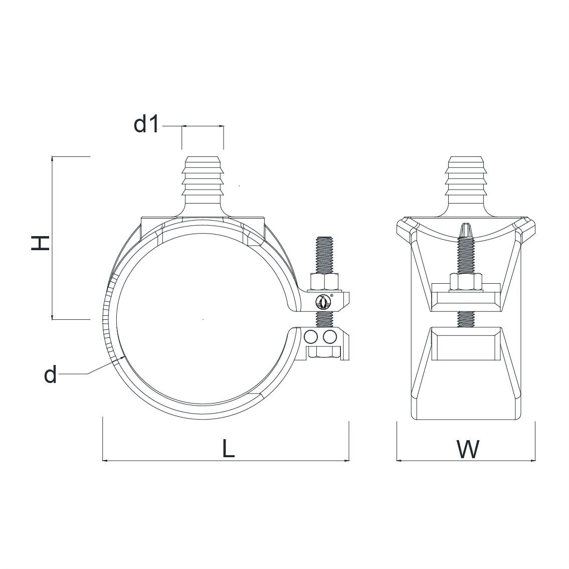 Jumbo Clamp Saddle with Tubing Outlet - Polyware Official Site
